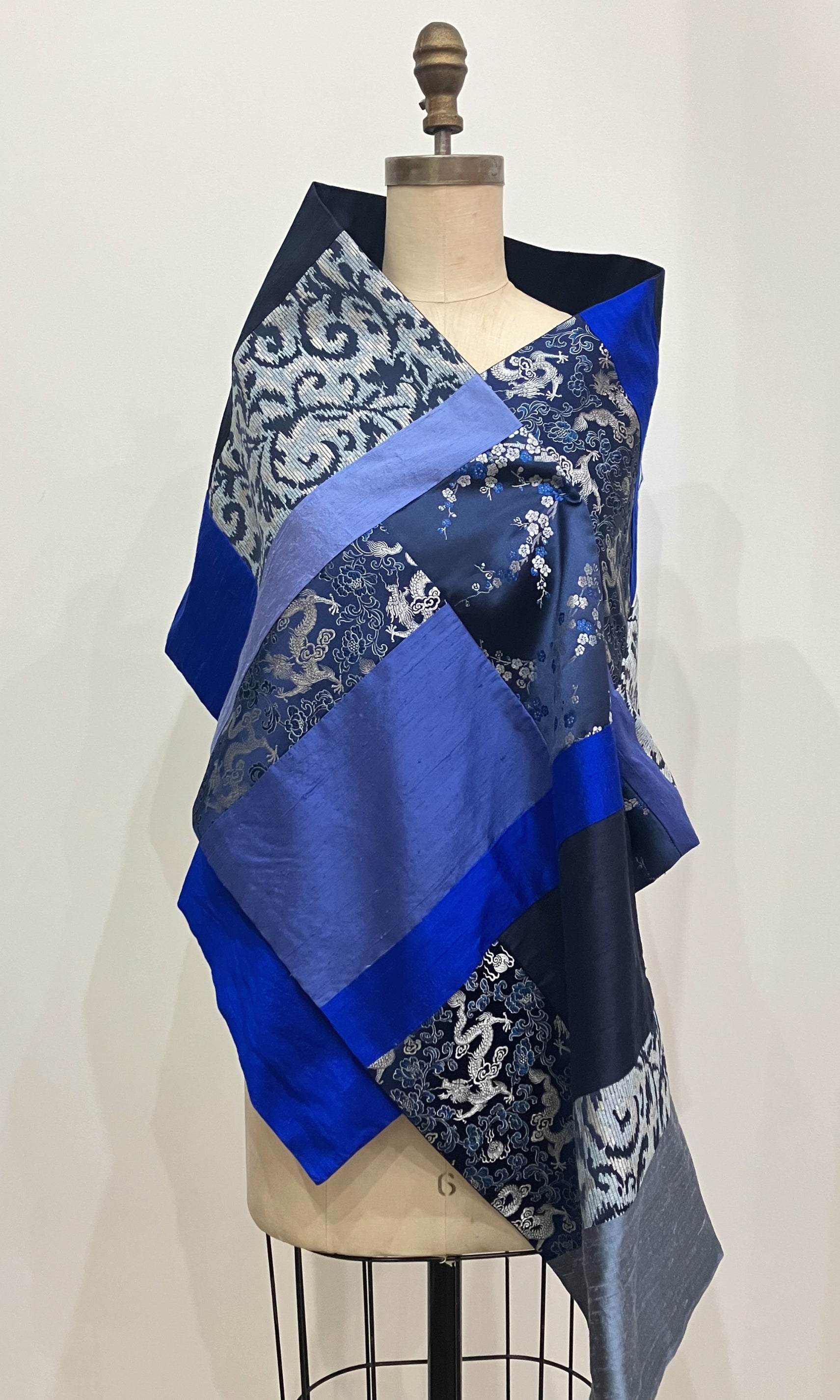 Blue Patchwork Shawl – Kimera