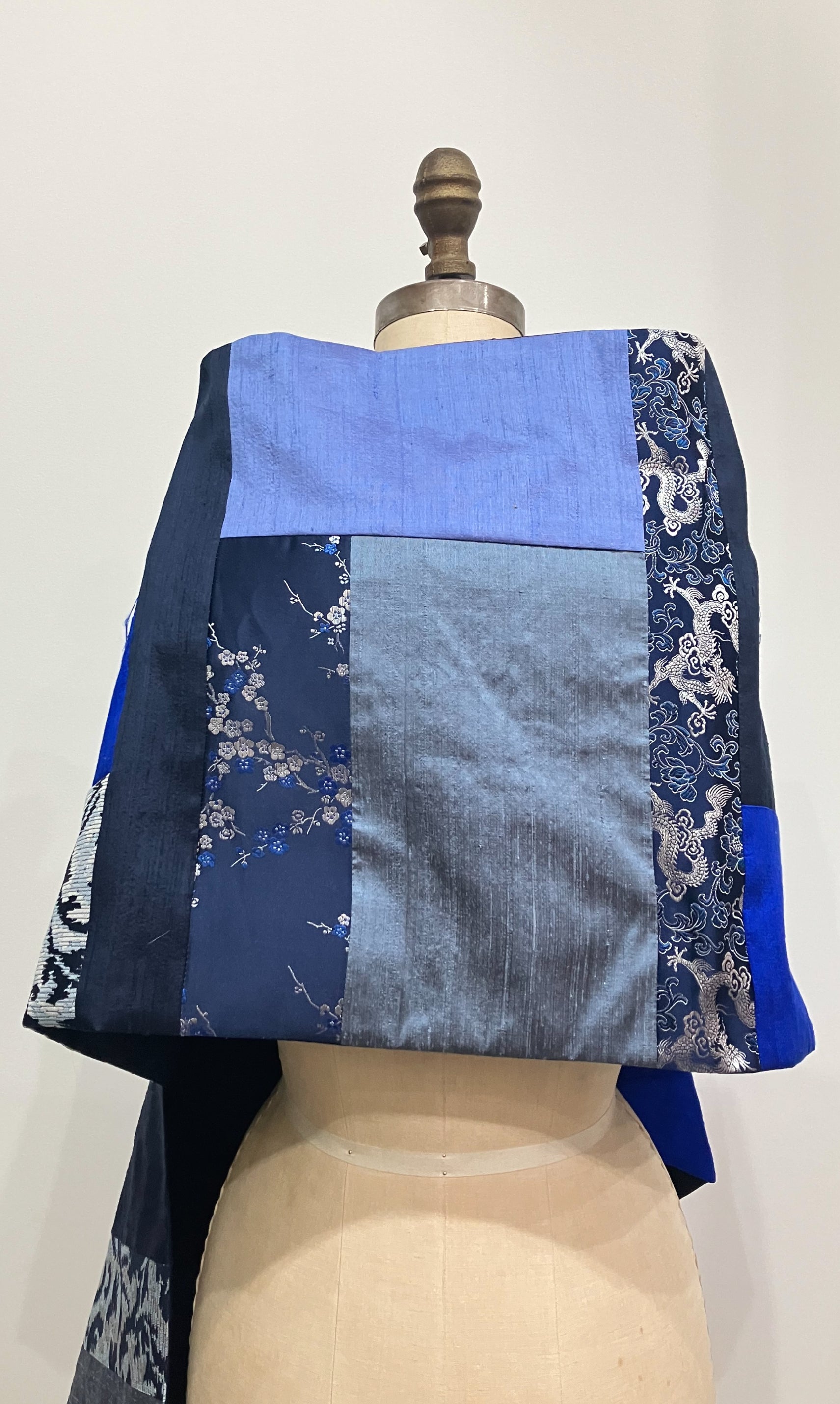 Blue Patchwork Shawl – Kimera