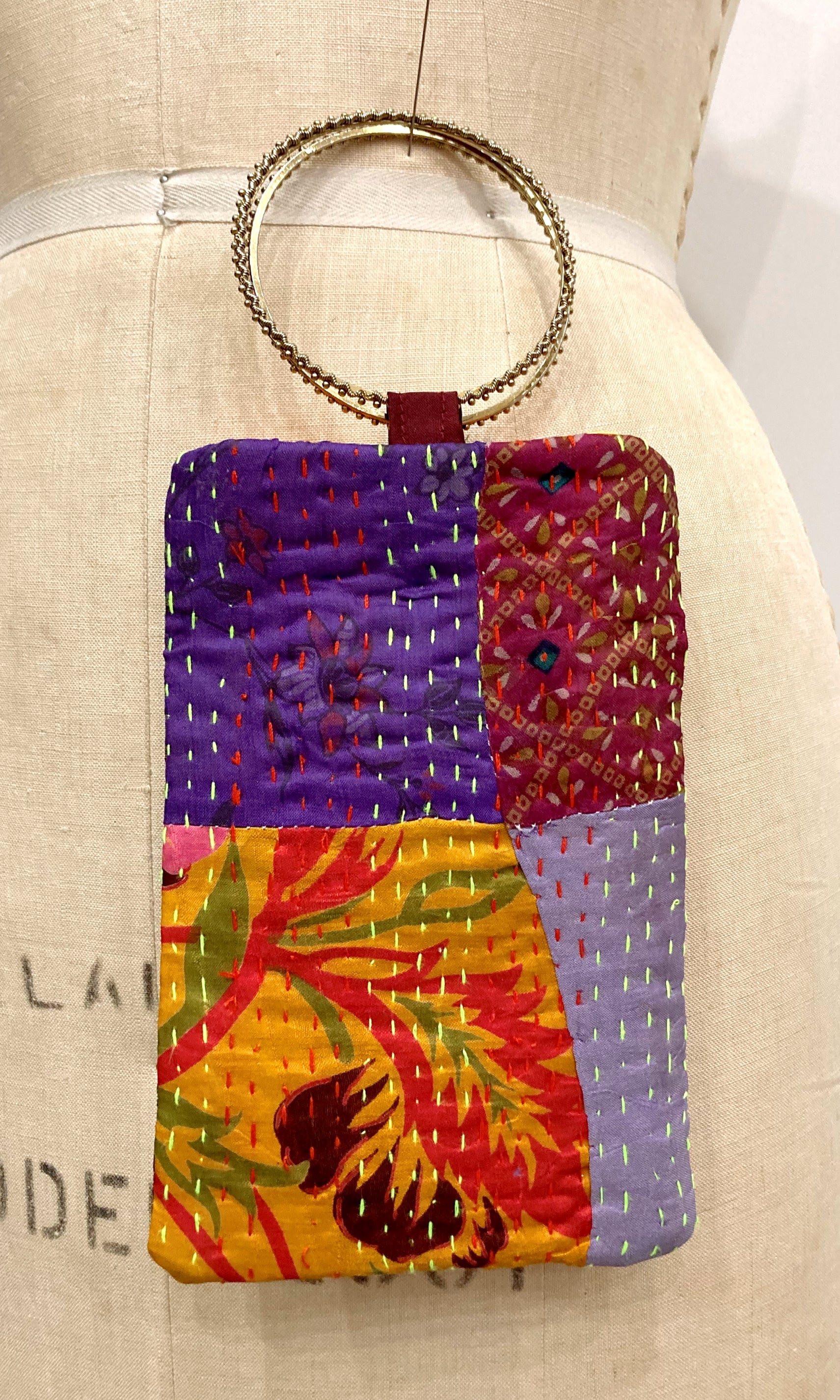 Kantha Cell Phone Bangle Bag – Kimera