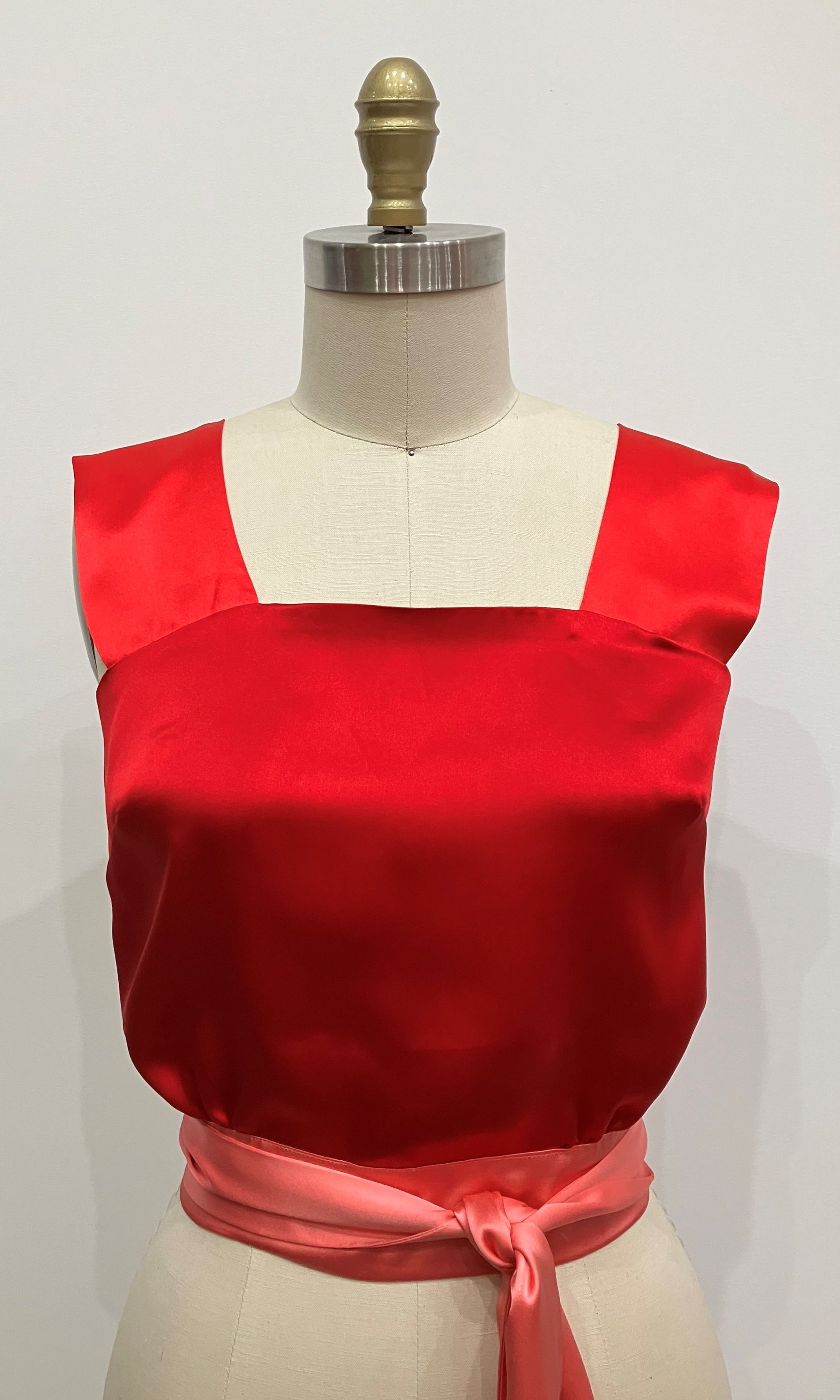 Color Block Silk Apron Top, size Small – Kimera